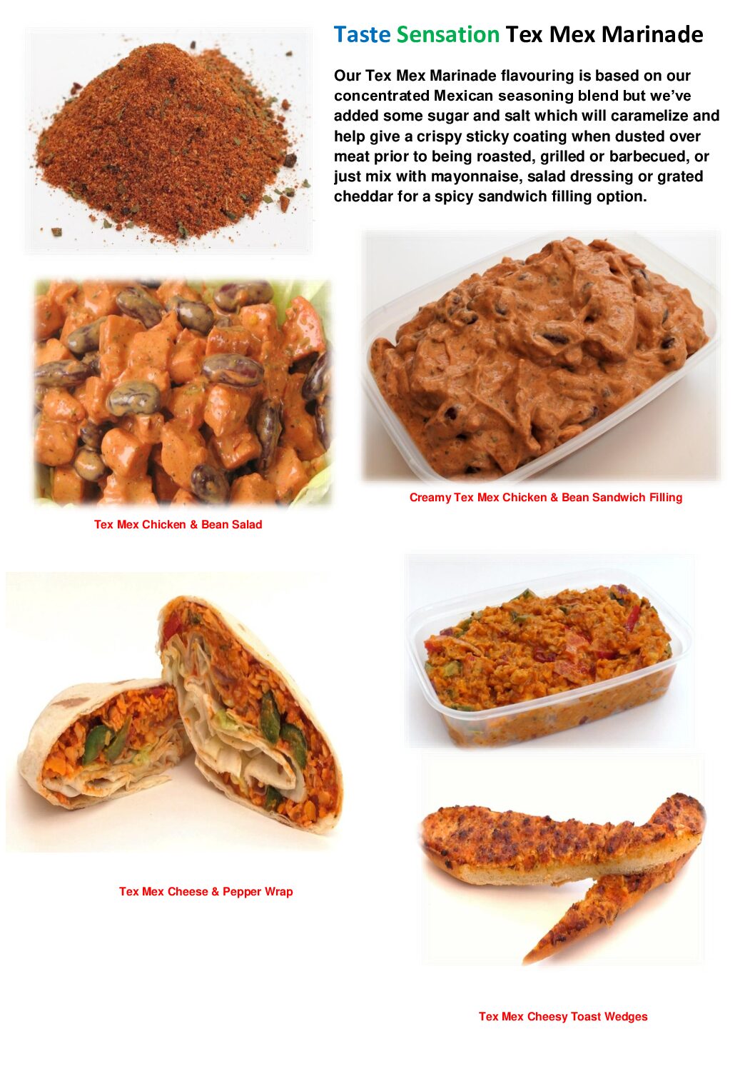 Tex Mex Marinade Flavouring - Taste Sensation